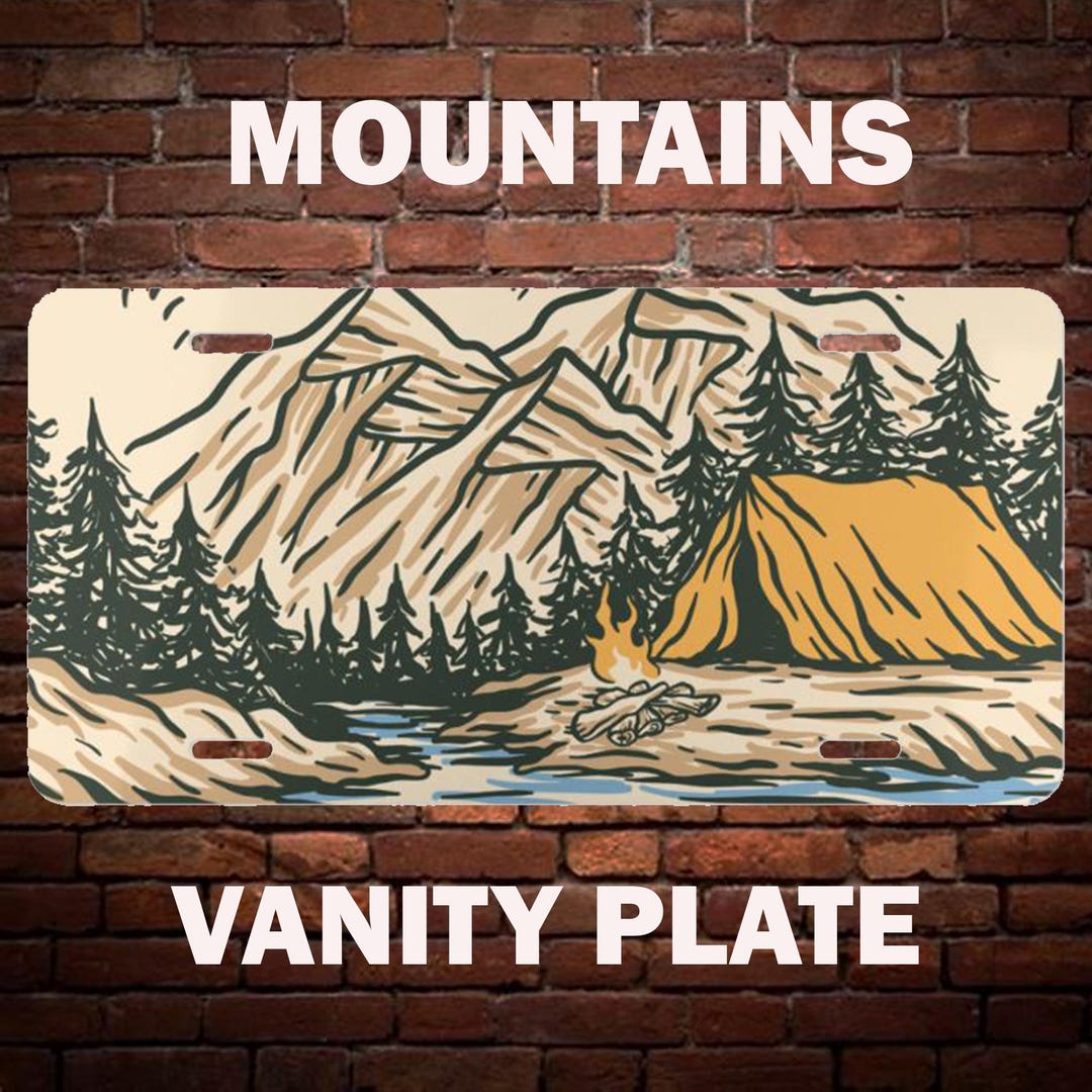 Mountains Vanity Plate, Outdoor Adventure, Mountain View, Nature ...