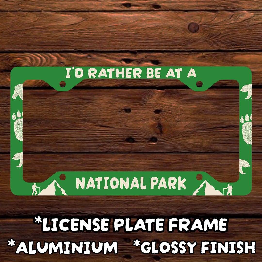 National Park Mountains License Plate Frame - Etsy