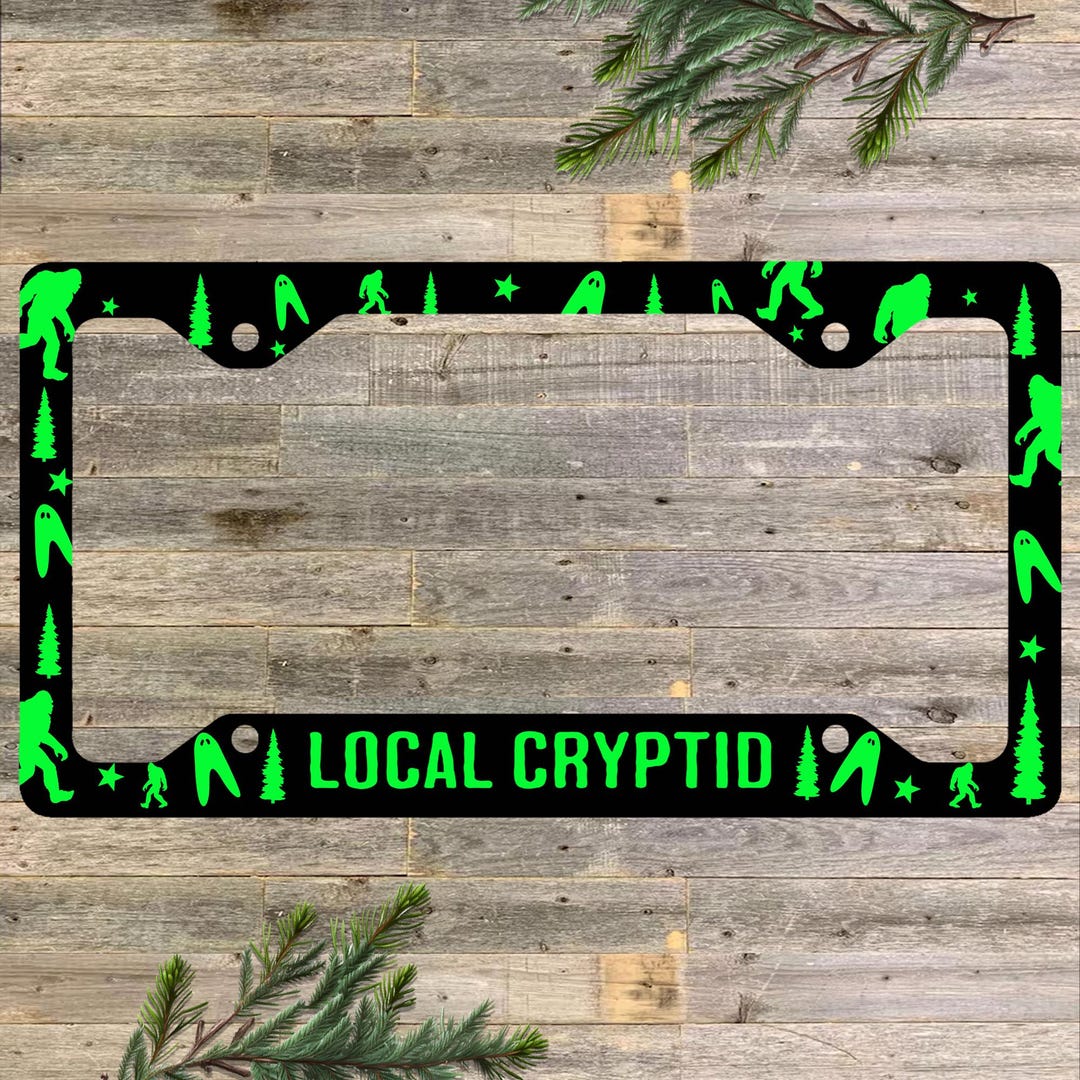 Local Cryptid Cryptozoology Metal License Plate Frame - Etsy