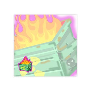 Cute Dumpster Fire Sticky Notes, Dumpster Sticky Note, Silly Sticky ...