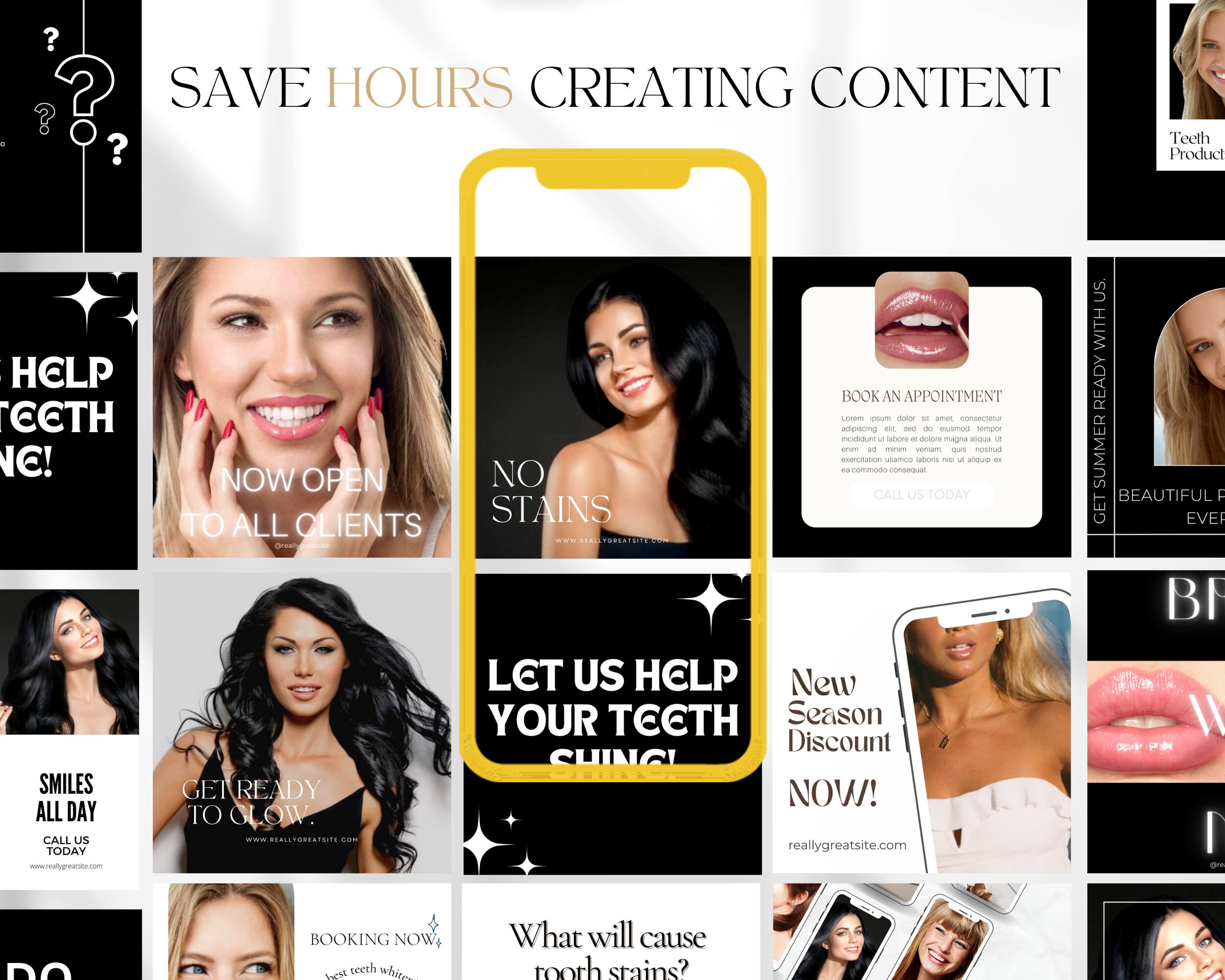 240 Teeth Whitening Instagram Templates Teeth Whitening Instagram ...