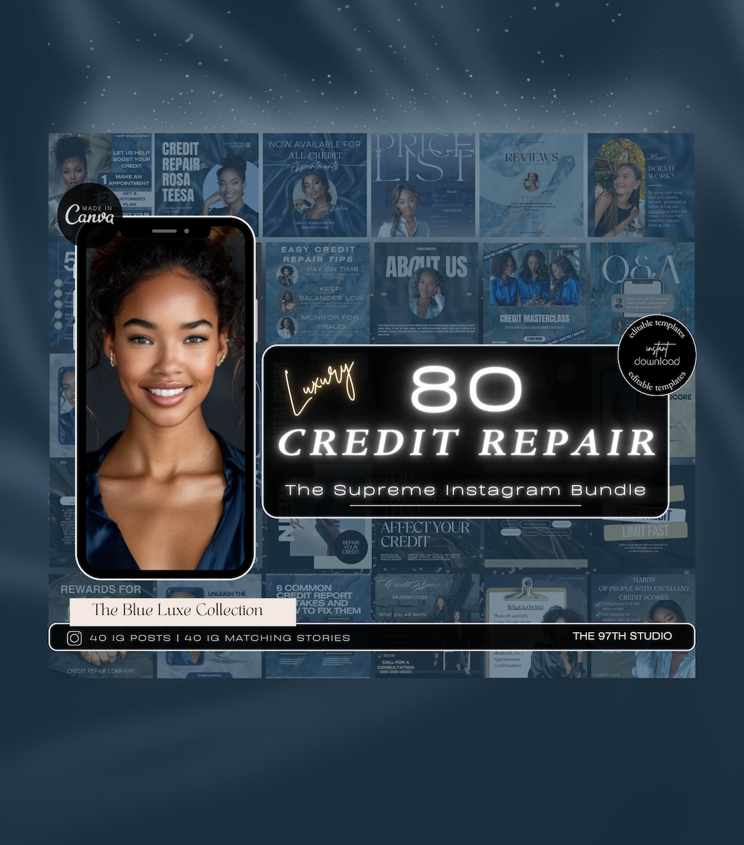 80 Credit Repair Instagram Templates | Credit Repair Posts | Credit ...