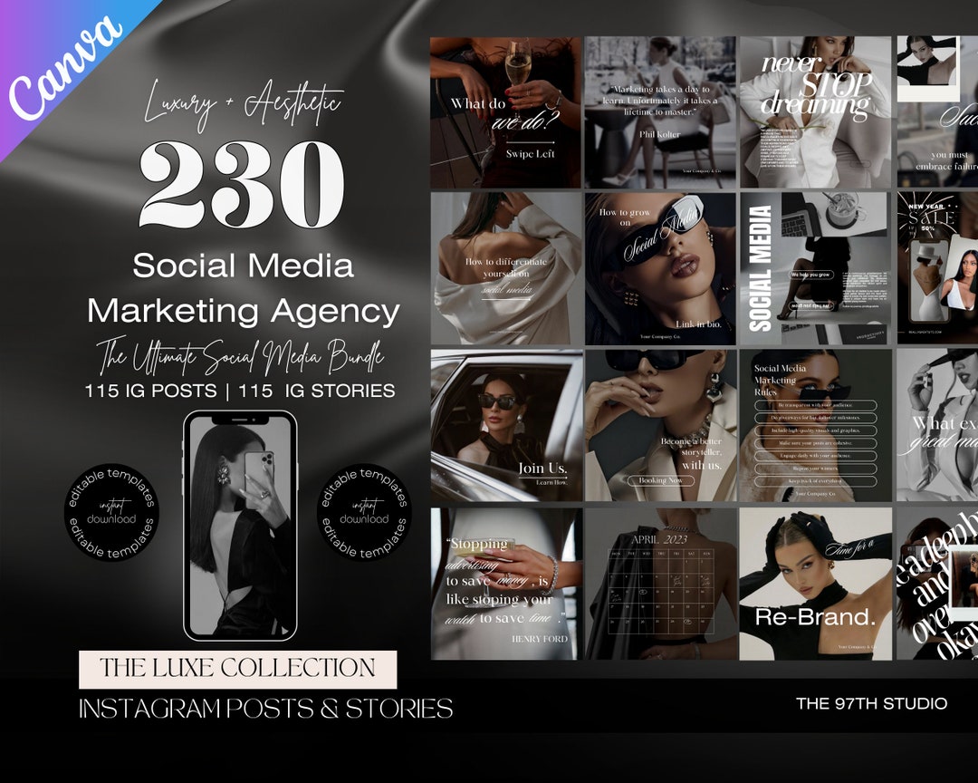 230+ Social Media Instagram Posts | Agency Marketing Templates (digital ...