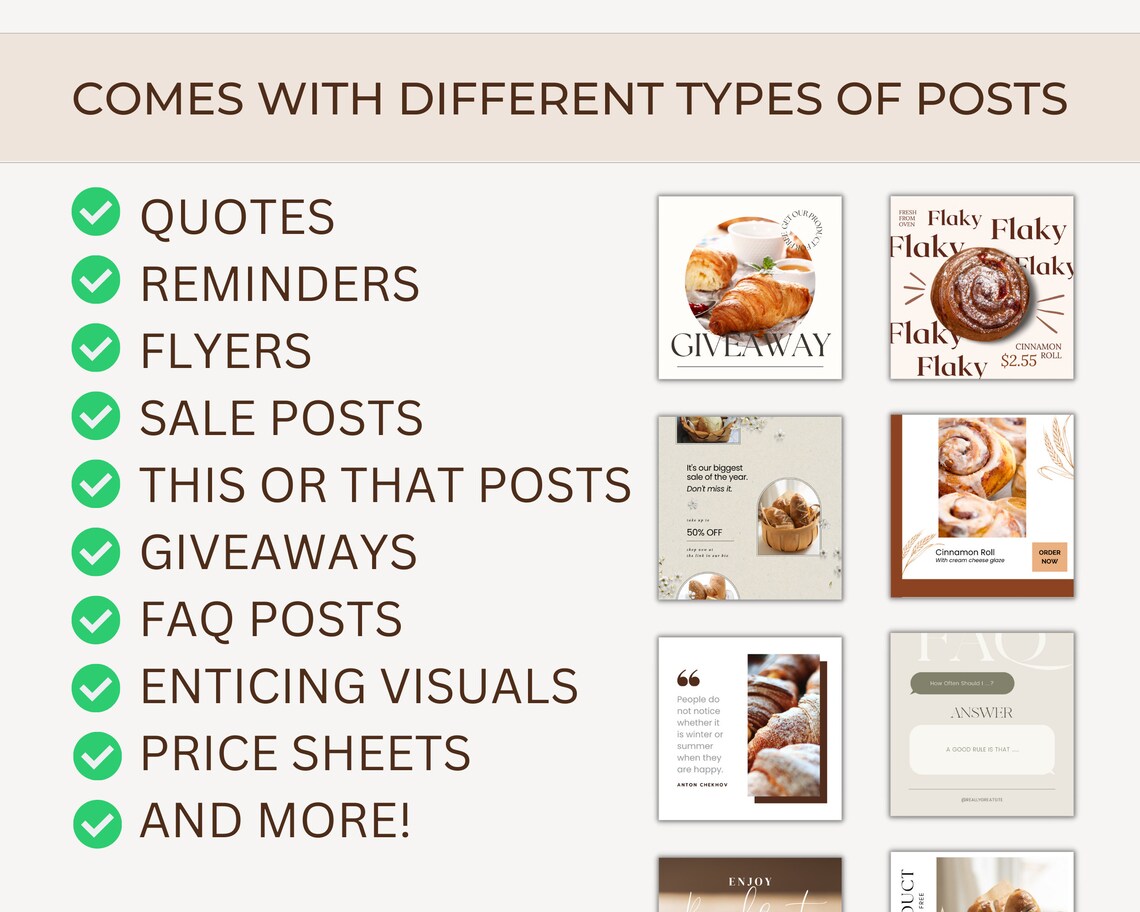 Bakery Instagram Post Templates | Bakery Instagram Template | Cake ...