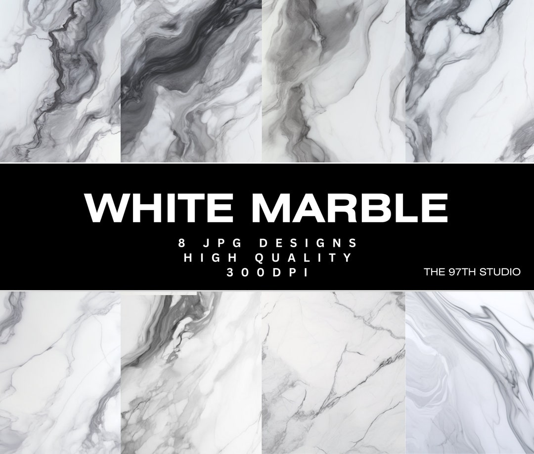 Seamless White Marble Digital Paper White Marble Paper - Etsy
