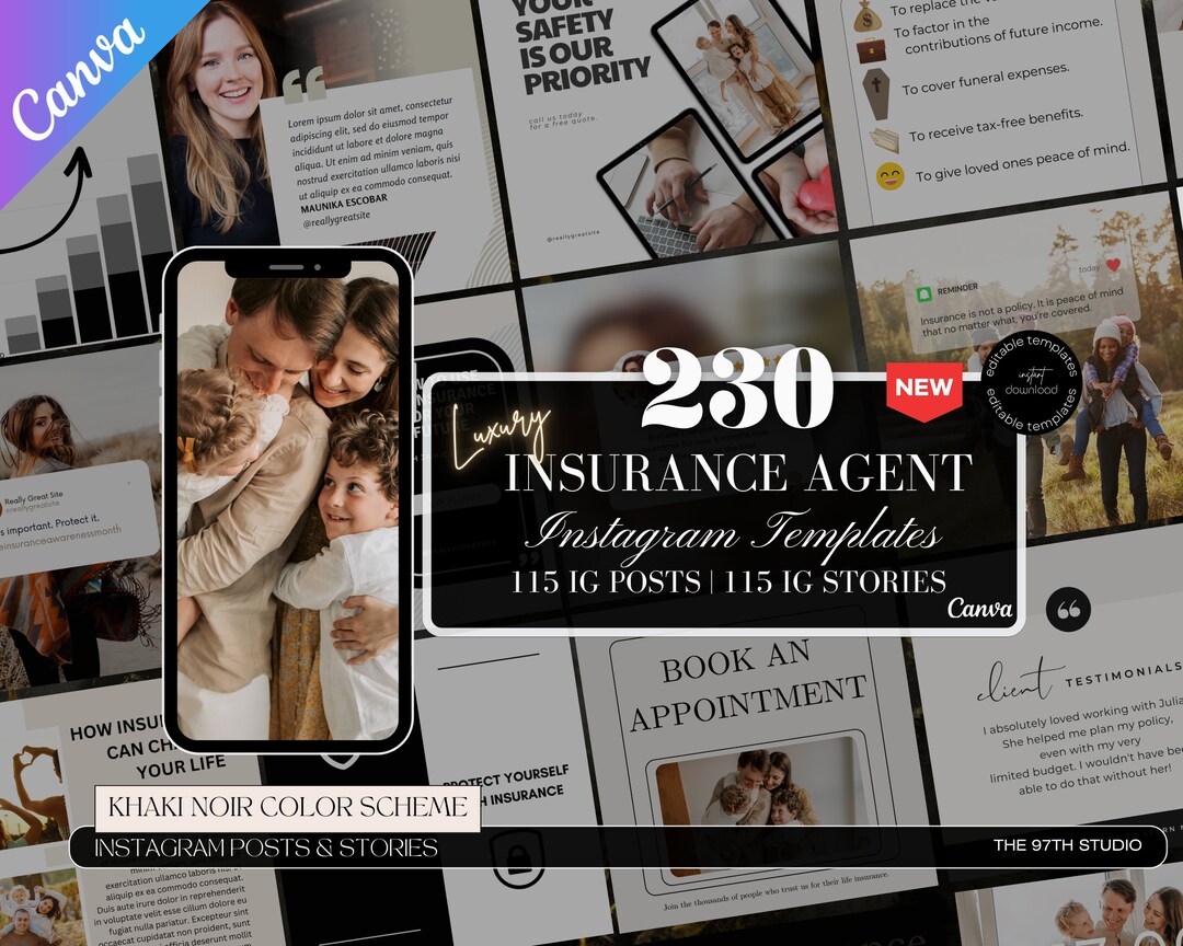 230 Insurance Agent Marketing Templates, Life Insurance Instagram ...