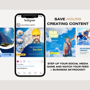 Solar Energy Company Instagram Template Posts | Solar Energy Business ...