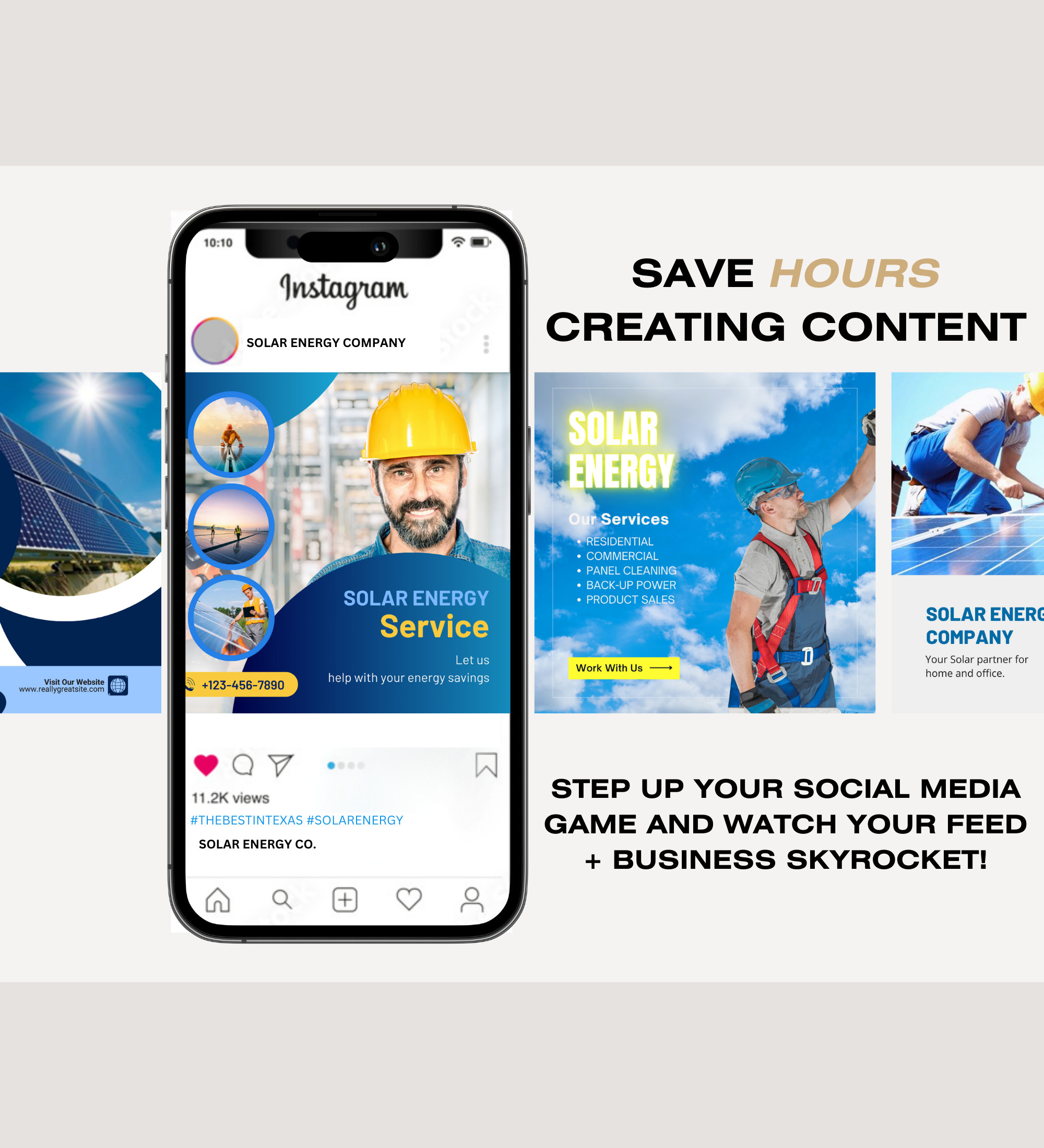 Solar Energy Company Instagram Template Posts Solar Energy Business ...