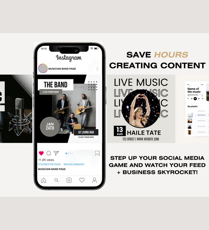 Musician Instagram Posts | Musician Digital Marketing | Musician Social ...
