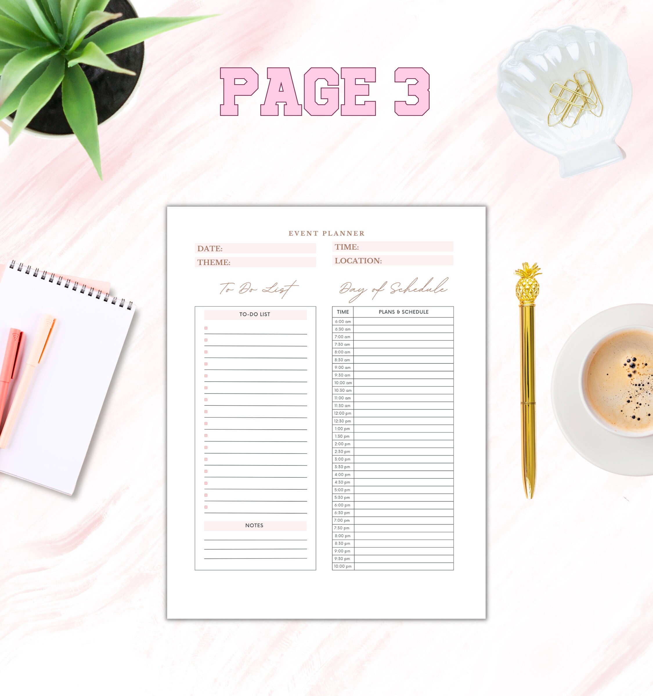 Printable Event Planner Template, Party Planner, Birthday, Wedding ...