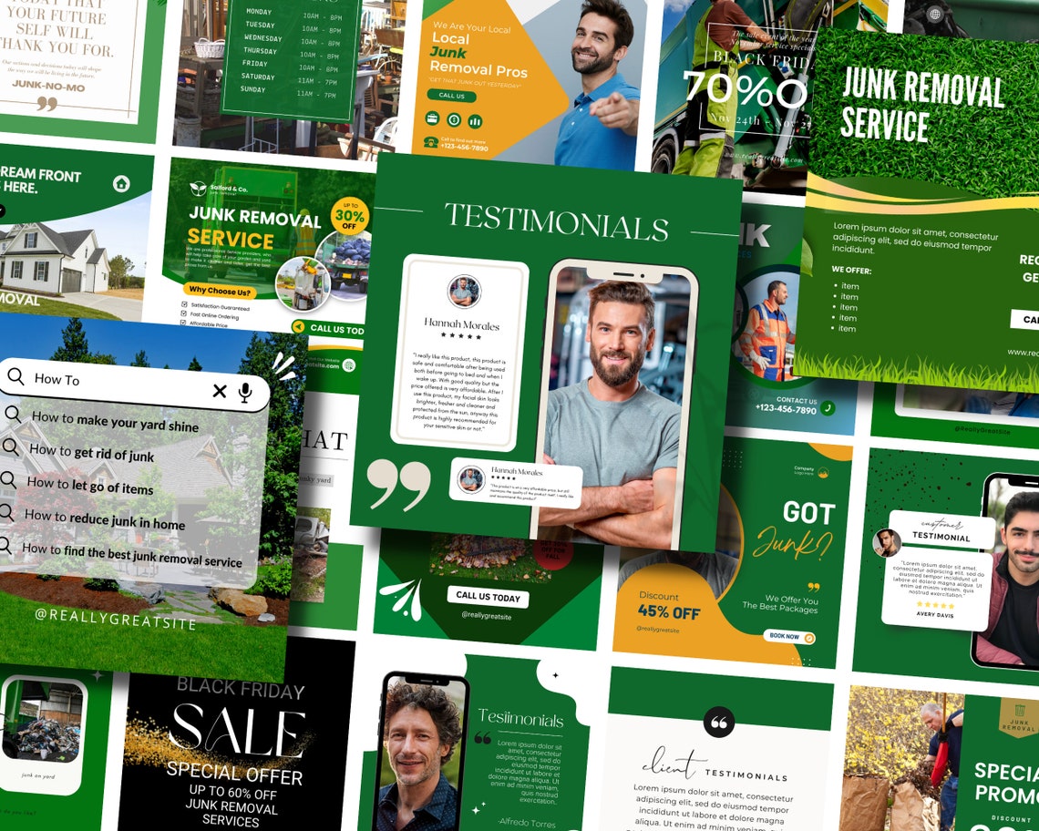 200+ Junk Removal Business Social Media Templates | Junk Removal | Junk ...