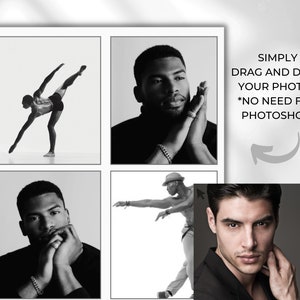 Male Model COMP CARD Template, Modeling Photocard, Zed Card for Models ...