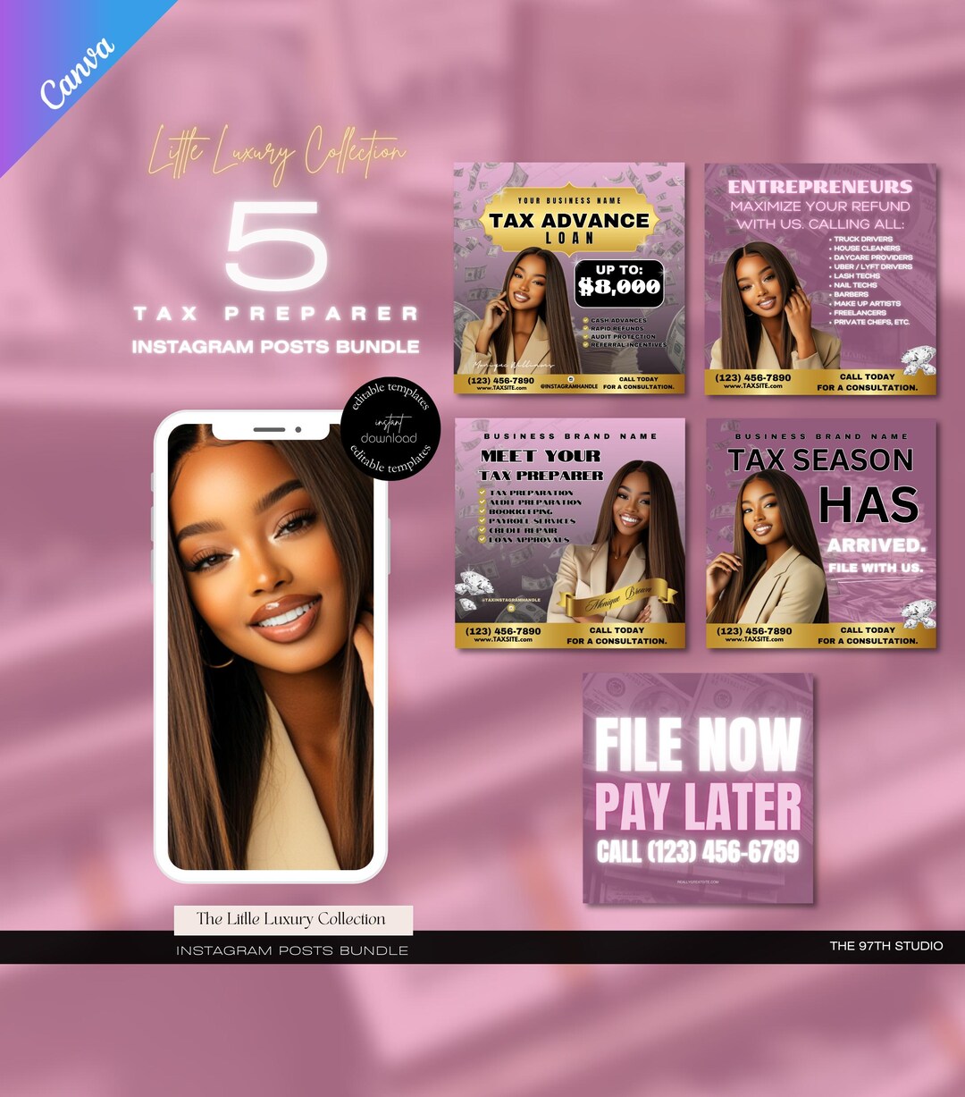 5 TAX FLYERS | Tax Flyer | Tax Business IG Posts | Tax Season ...