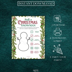 Roll a Christmas Snowman Game | Office Christmas Party Game | Christmas ...