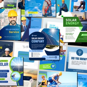 Solar Energy Company Instagram Template Posts | Solar Energy Business ...