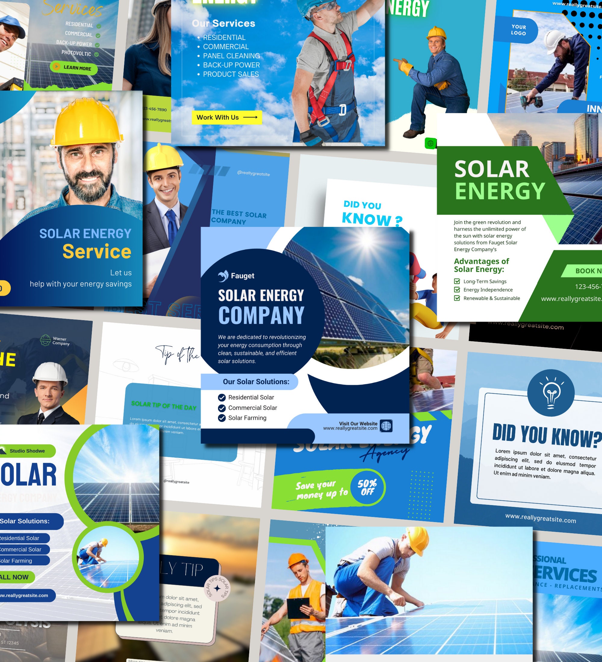 Solar Energy Company Instagram Template Posts | Solar Energy Business ...