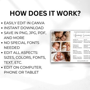 Upcoming Mini Sessions Template for Photographers | Mini Sessions ...