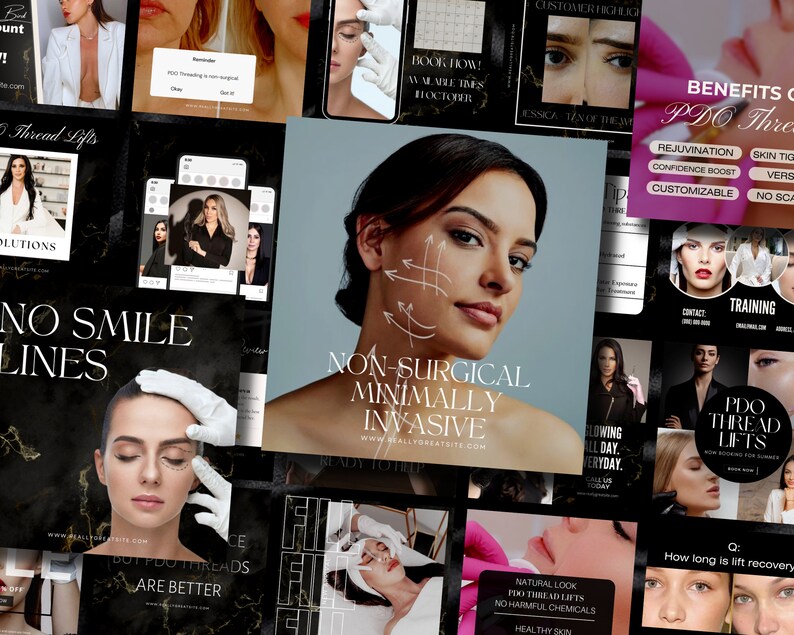 100 PDO Threads Instagram Templates | Nurse Injector Instagram | Facial ...