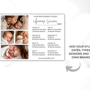 Upcoming Mini Sessions Template for Photographers | Mini Sessions ...