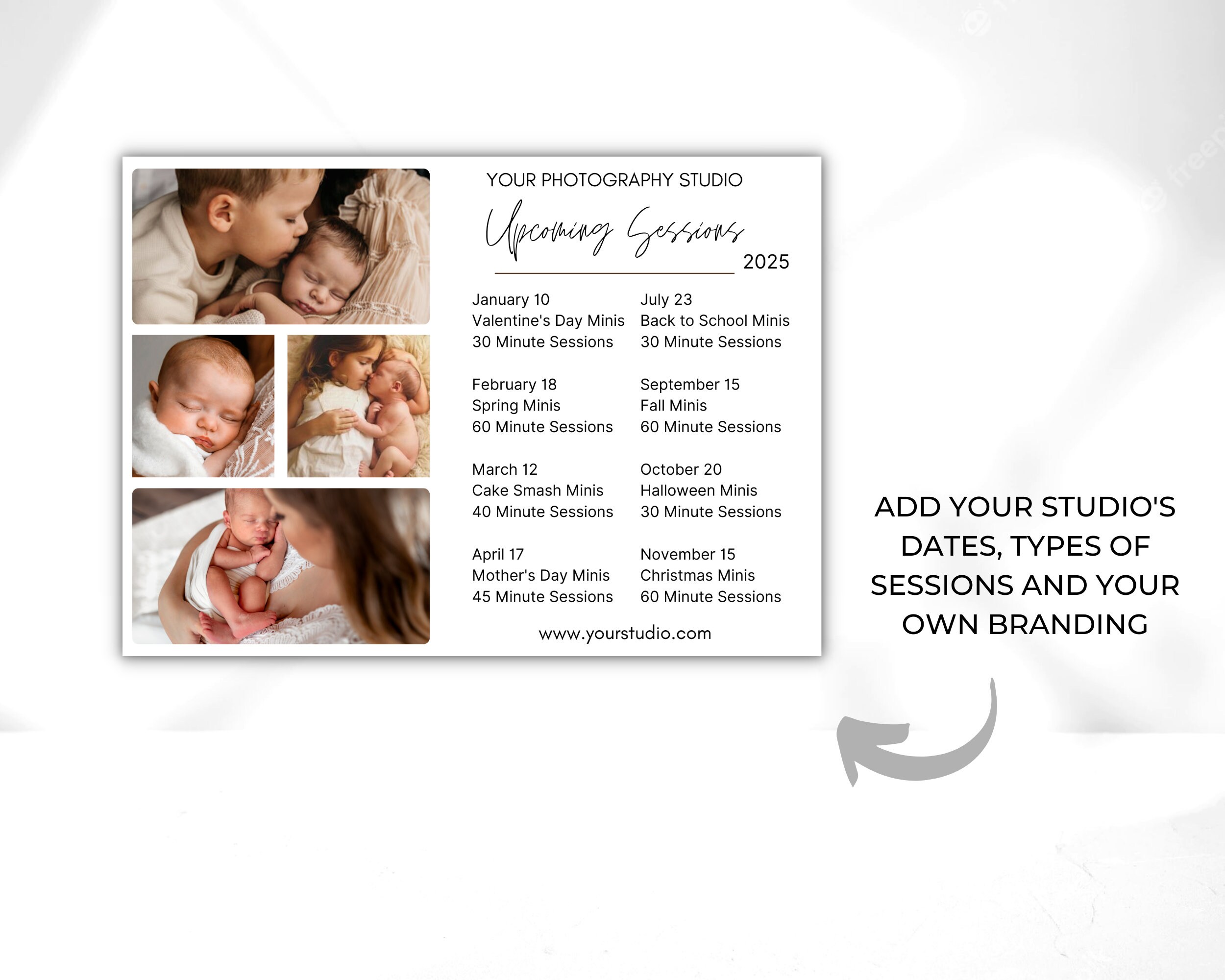 Upcoming Mini Sessions Template for Photographers Mini Sessions ...