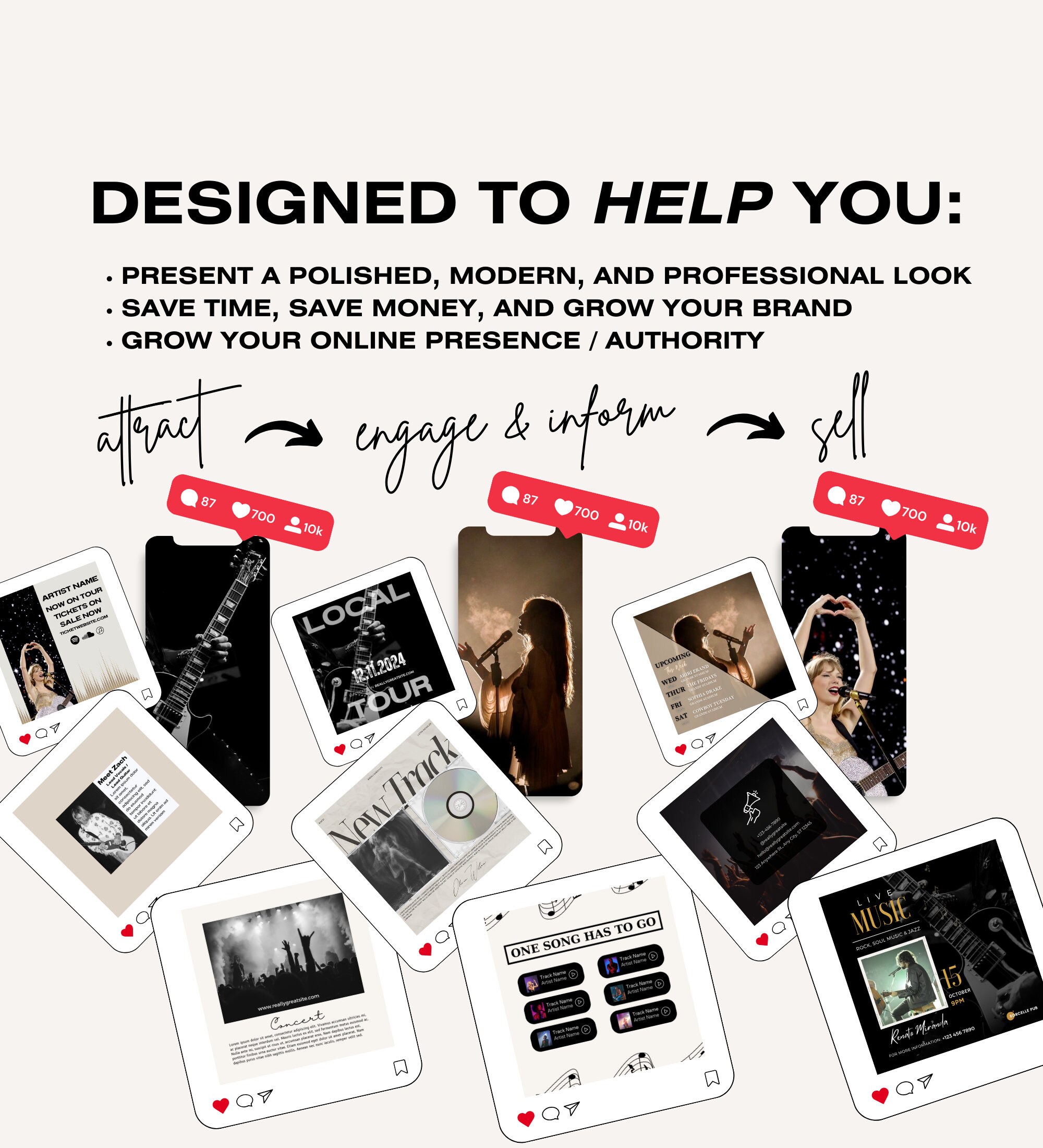 Musician Instagram Posts | Musician Digital Marketing | Musician Social ...
