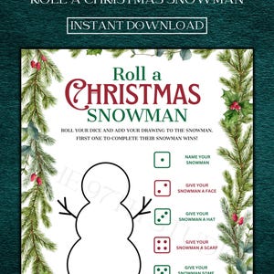 Roll a Christmas Snowman Game | Office Christmas Party Game | Christmas ...