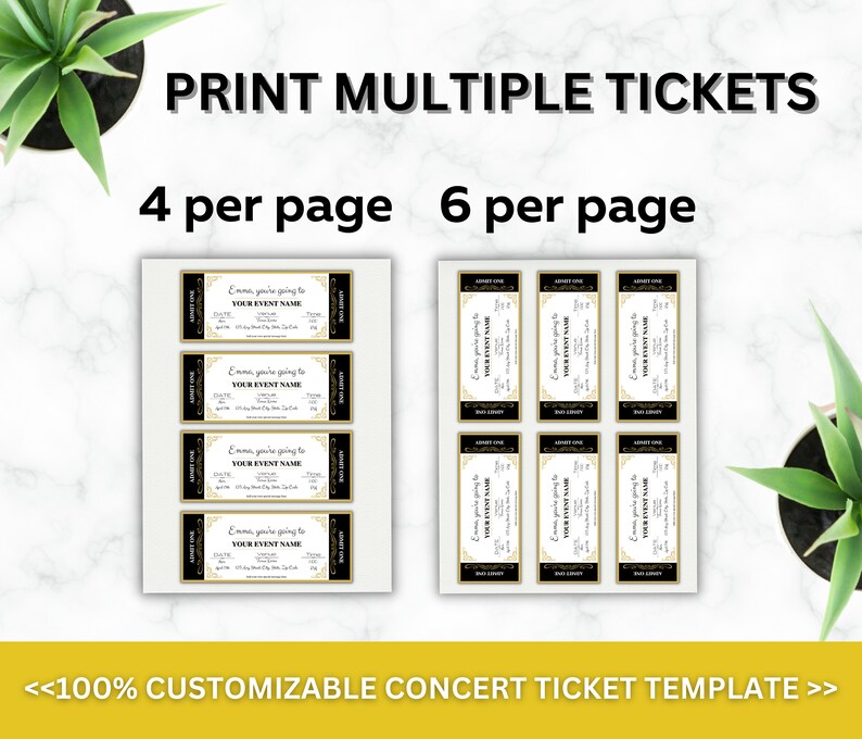 Editable Event Ticket Template, DIY Surprise Gift (digital Download) - Etsy