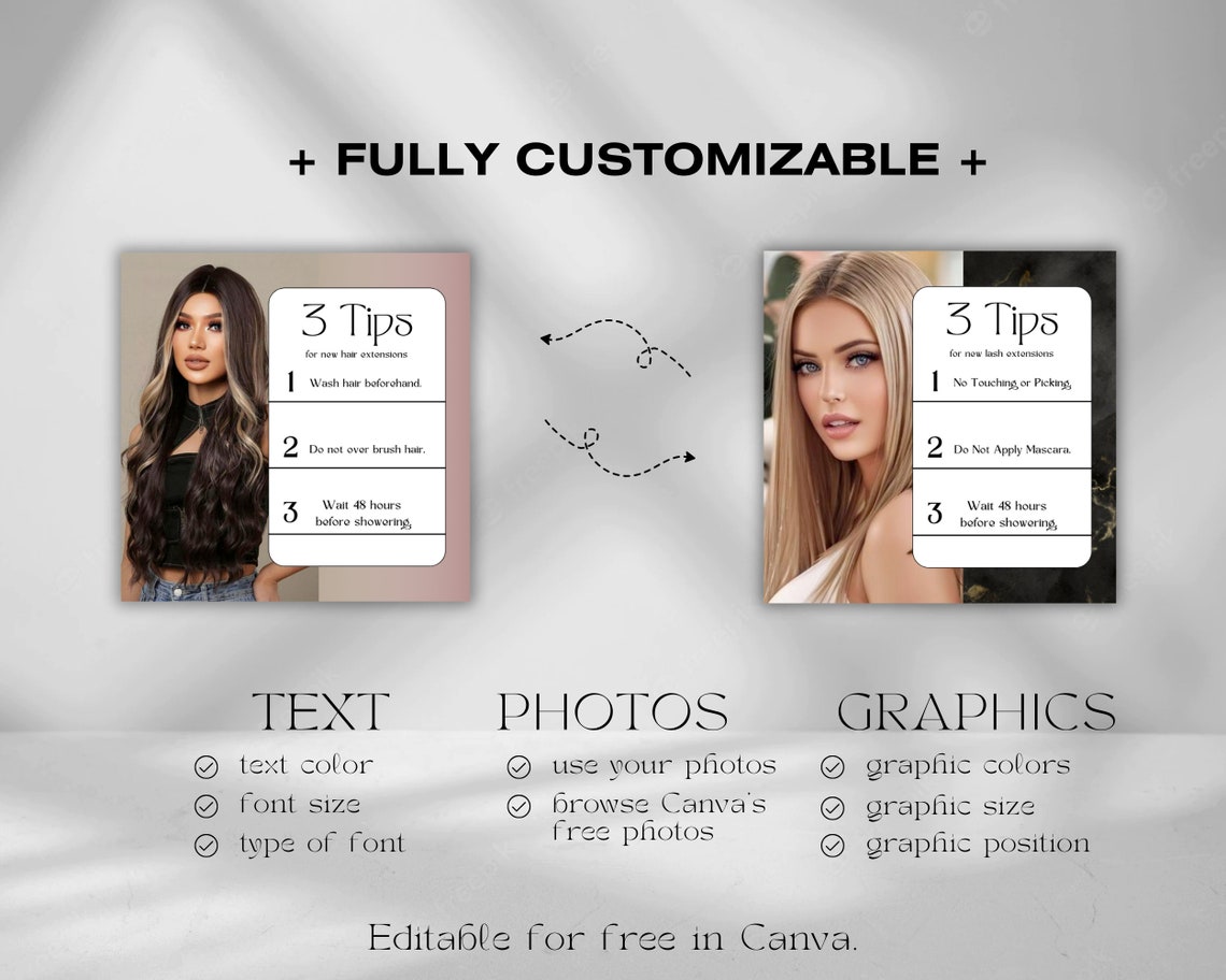 100 Hair Extension Marketing Templates, Hair Extension Instagram, Hair ...