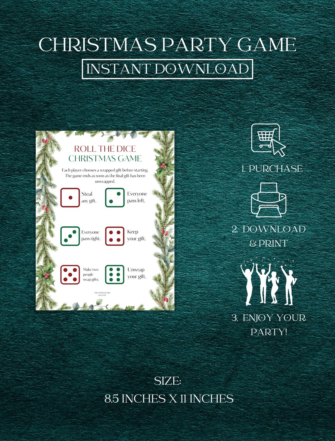 Christmas Roll the Dice Game | Office Christmas Party Games | Christmas ...