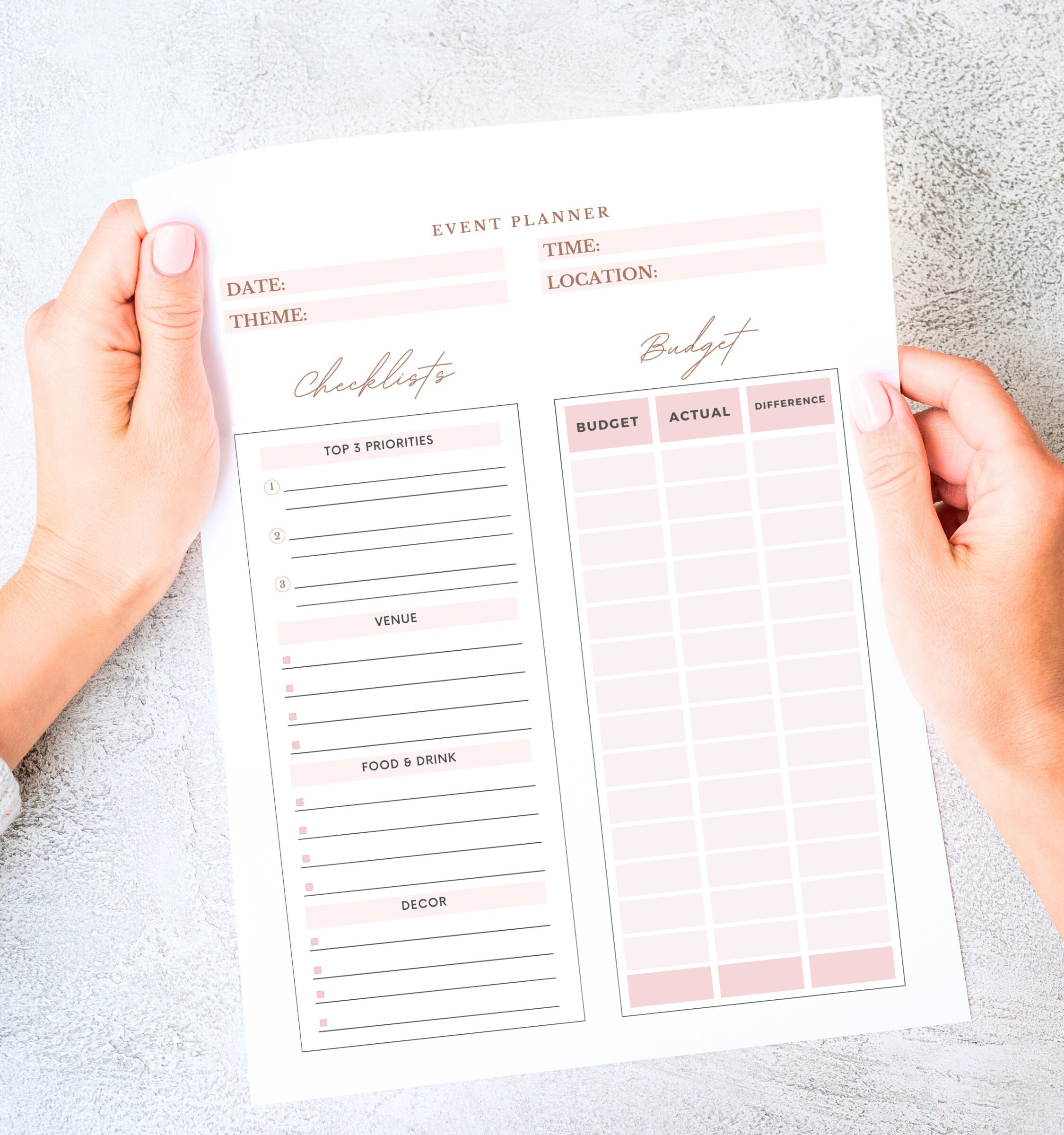 Printable Event Planner Template, Party Planner, Birthday, Wedding ...