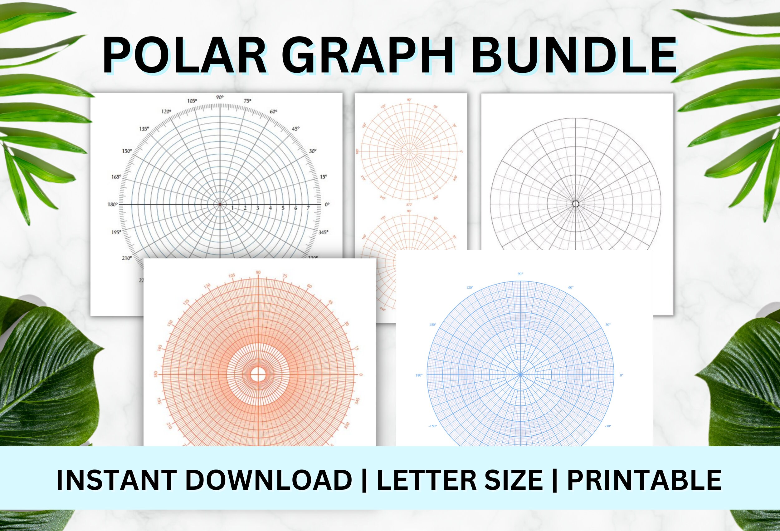 POLAR GRAPH Papers Circular Graph Paper Beading Polar Graph Paper ...