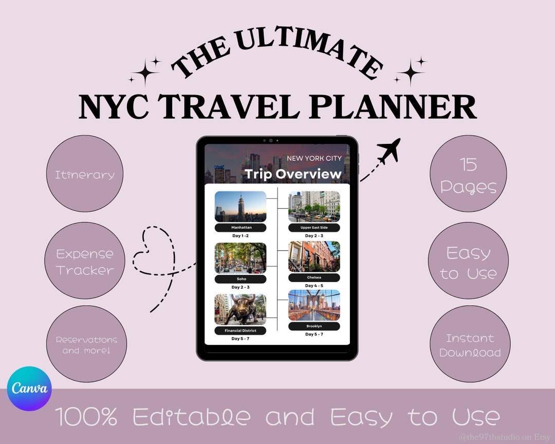 Travel Planner Digital Travel Planner Vacation Planner Travel Itinerary ...