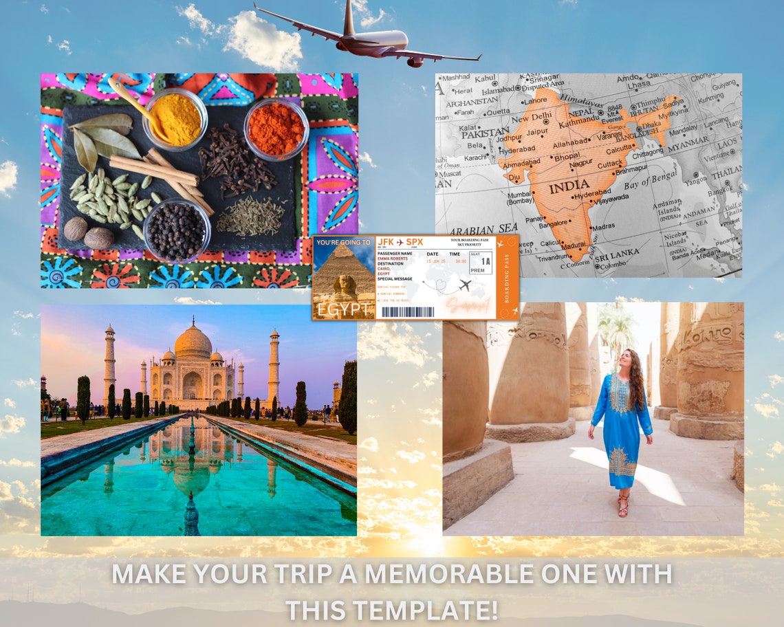 EDITABLE India Surprise Boarding Ticket Template Passindia - Etsy
