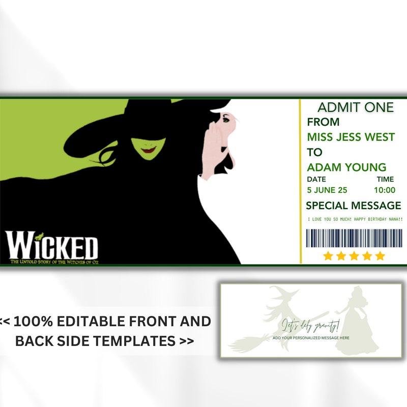 Wicked the Musical - Etsy