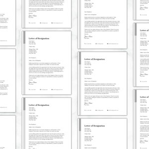 Sophisticated Modern Professional Resignation Letter Template | Notice ...