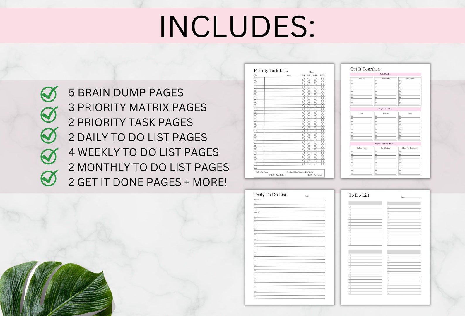 EDITABLE Brain Dump Template BUNDLE, to Do List Printable, ADHD Daily ...