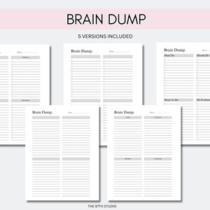 EDITABLE Brain Dump Template BUNDLE, to Do List Printable, ADHD Daily ...