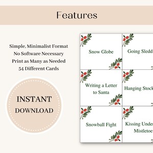 Christmas Catchphrase 54 Original Christmas Games Printable Cards ...