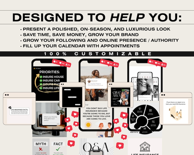 230 Insurance Agent Marketing Templates, Life Insurance Instagram ...