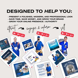 Plumbing Business Instagram Post Templates | Plumber Social Media ...