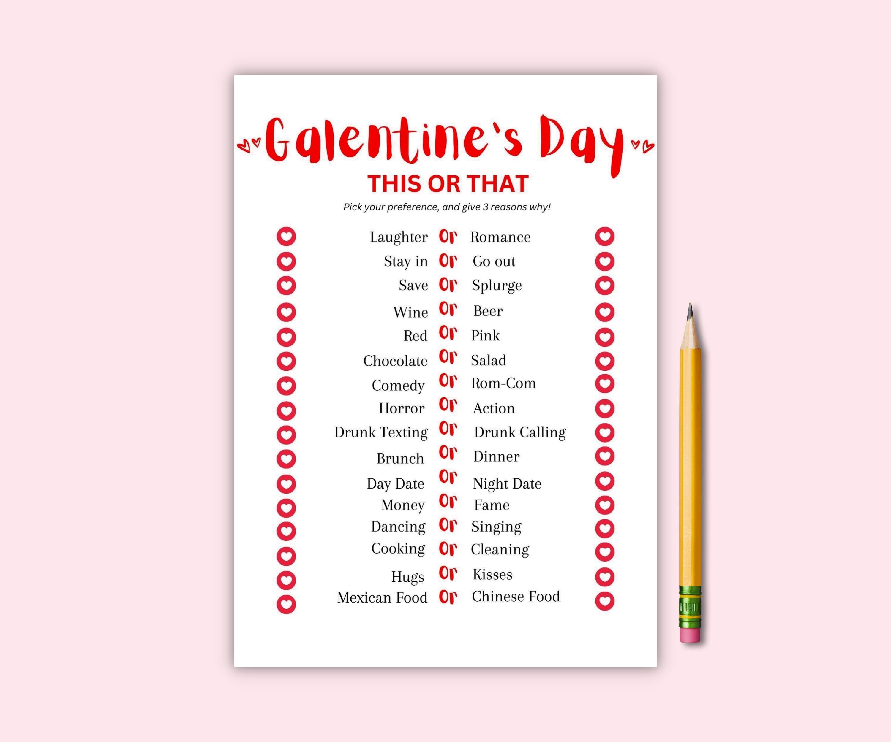 Galentines Day Games Printable Adult Valentine's Day Party Bundle ...