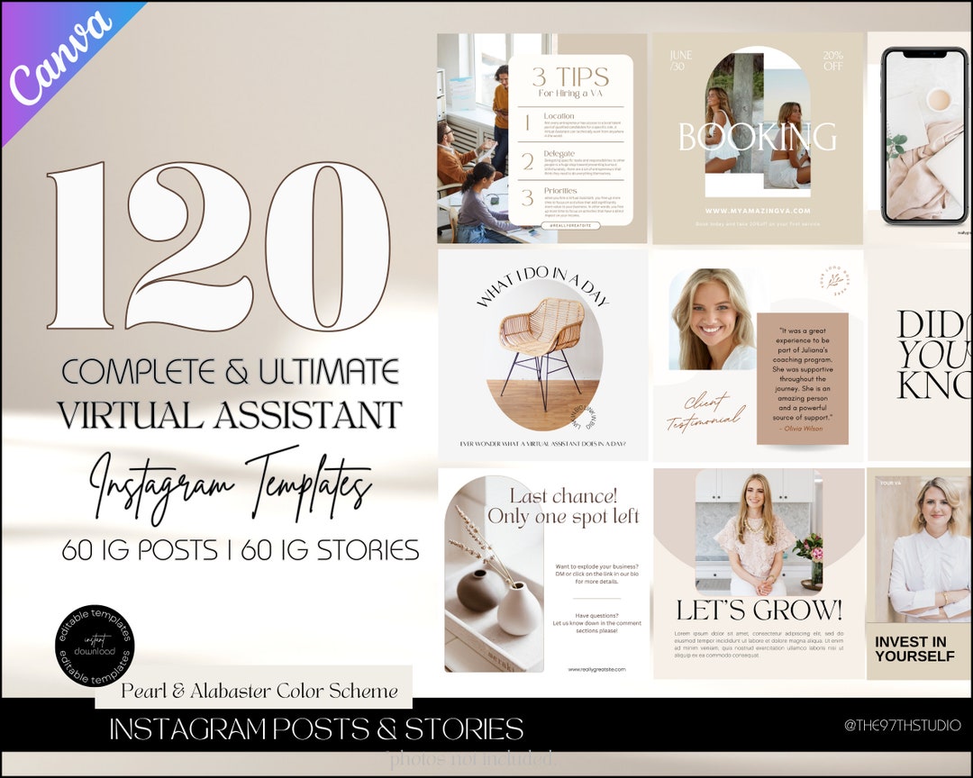 120 Virtual Assistant Instagram Templates | VA Instagram Posts | VA ...