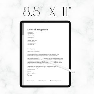 Sophisticated Modern Professional Resignation Letter Template | Notice ...