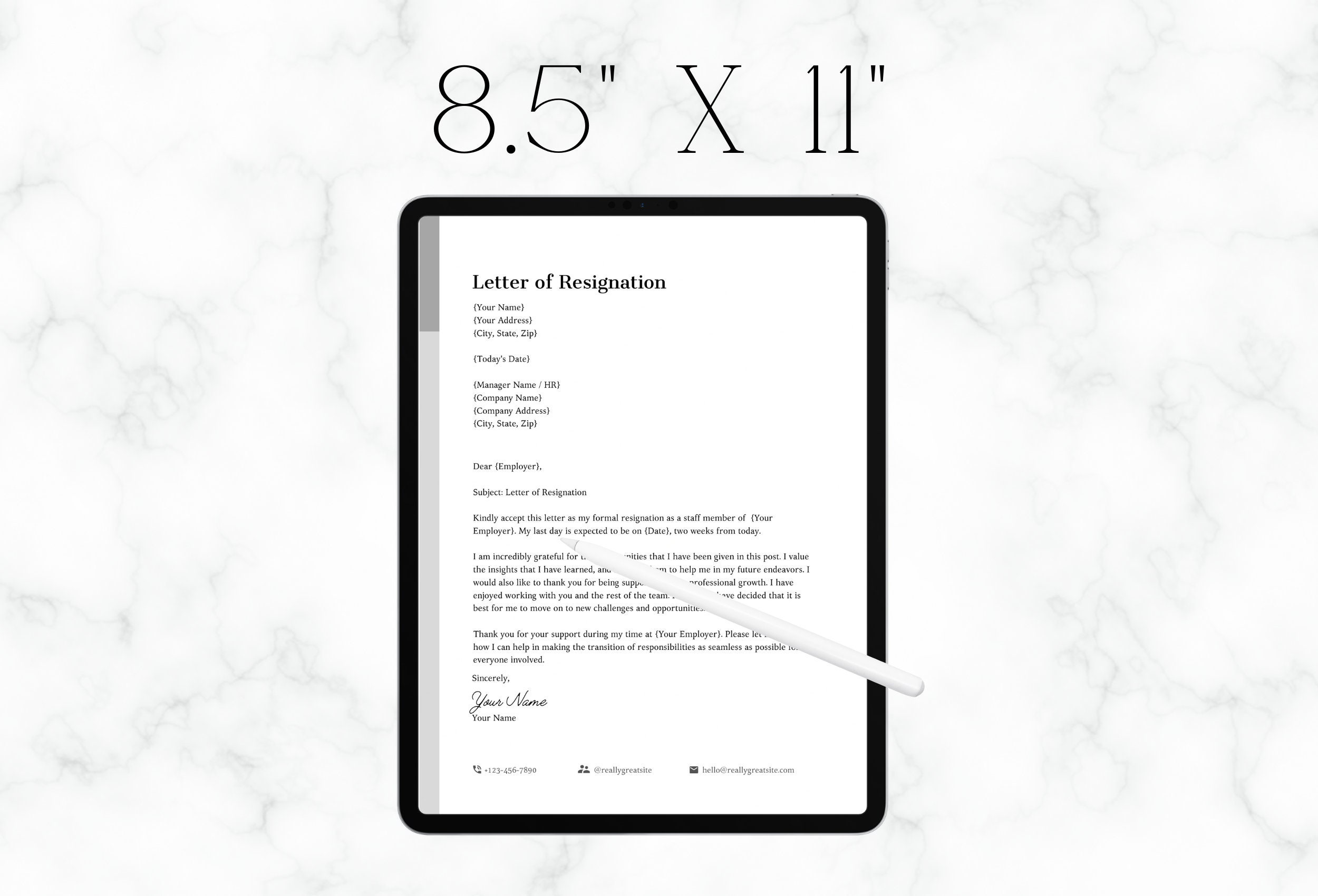 Sophisticated Modern Professional Resignation Letter Template Notice ...