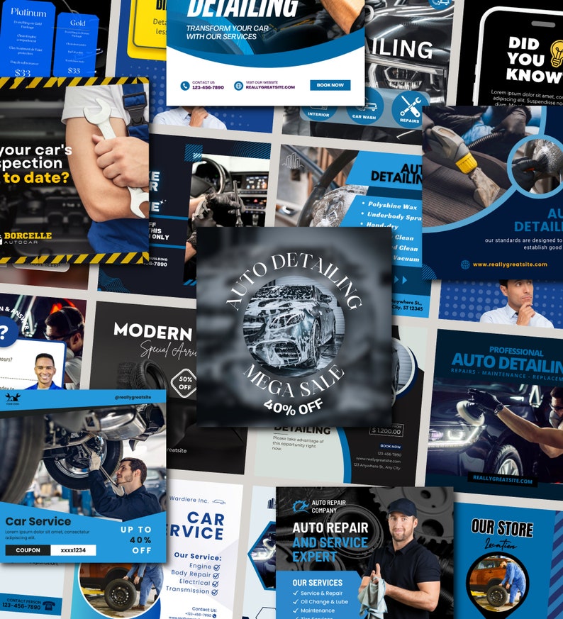 Auto Detailing Marketing Auto Detailing Posts Mechanic Social Media ...