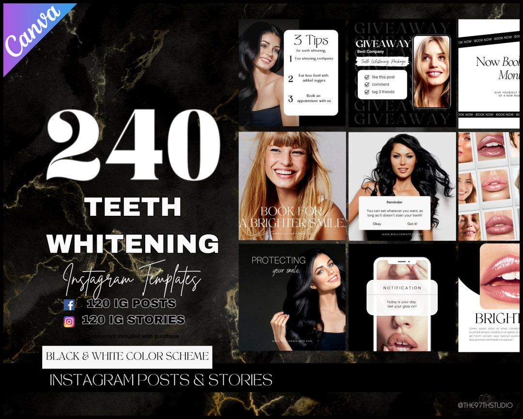 240 Teeth Whitening Instagram Templates Teeth Whitening - Etsy