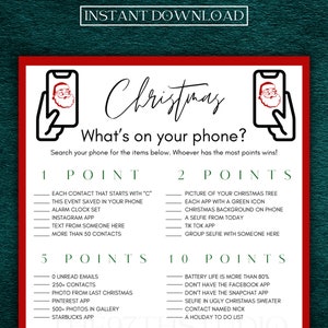 Christmas What's on Your Phone Game | Office Christmas Party Games ...