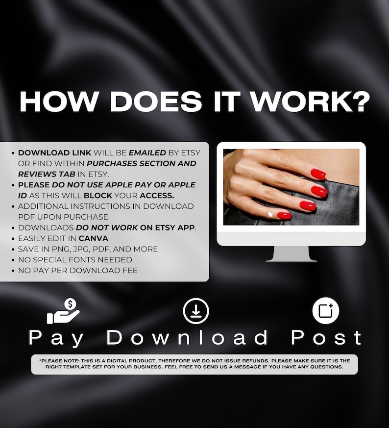 Nail Tech Instagram Templates | Nail Tech Instagram Posts | Nail Tech ...