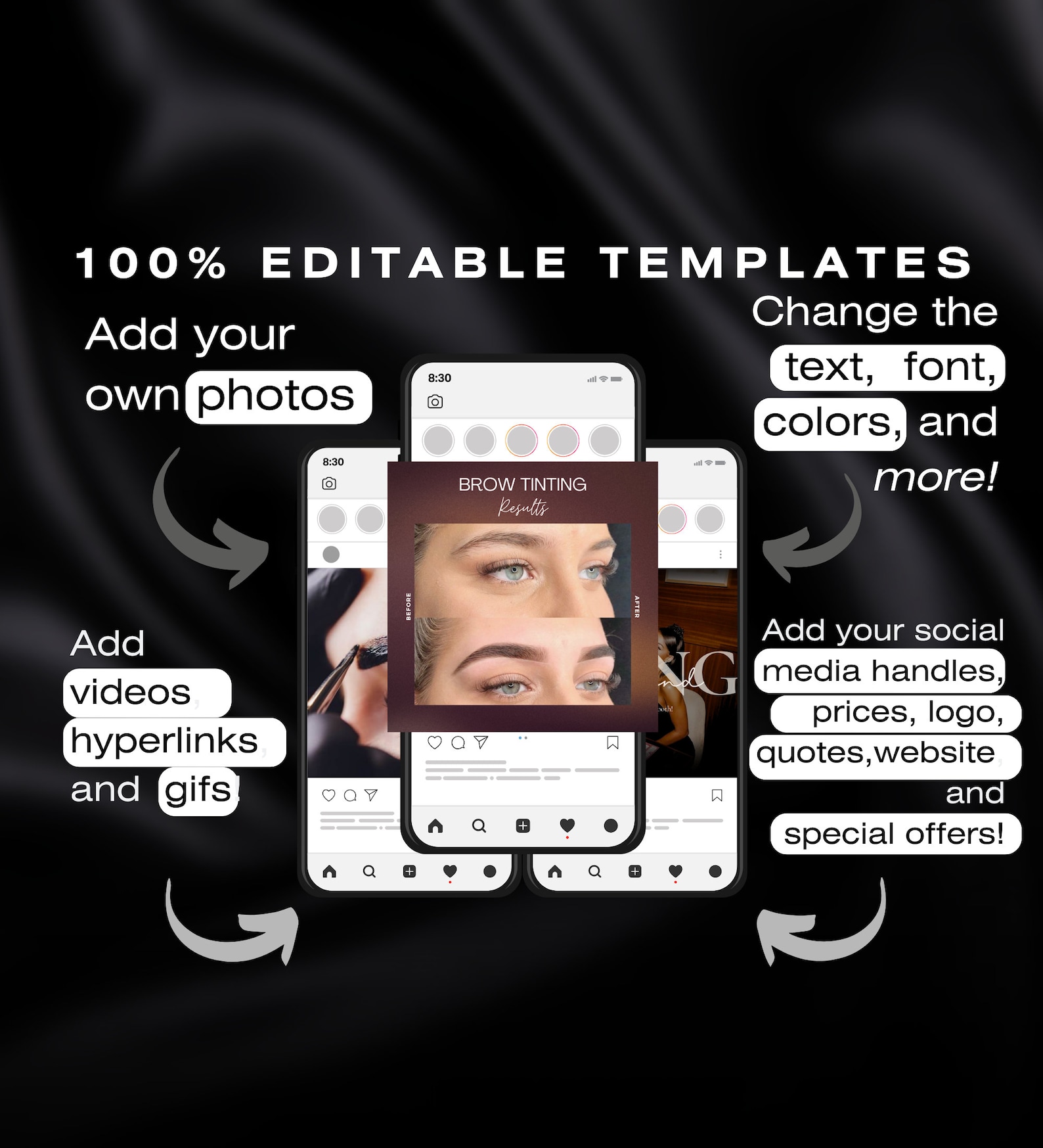 Brow Tech Instagram Templates | Brow Tech Instagram Posts | Brow Tech ...
