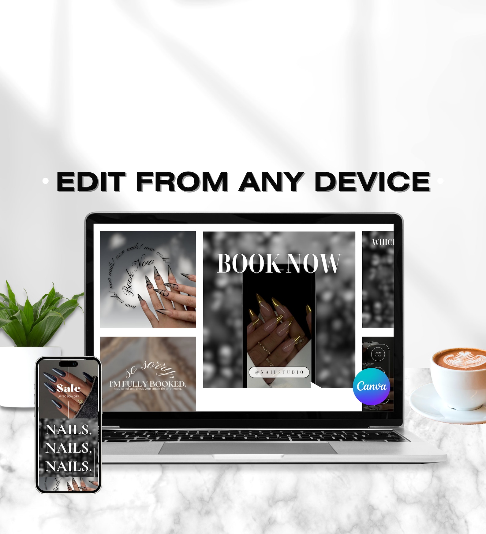 Nail Tech Instagram Templates | Nail Tech Instagram Posts | Nail Tech ...